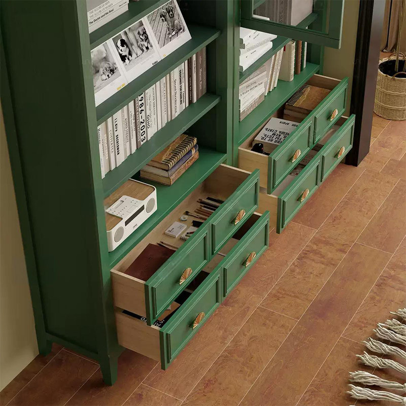 Parttlion American vintage style bookcase storage cabinet | Wayfair